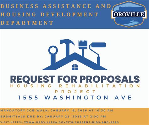 Public Notice Request For Proposals City Of Oroville Facebook