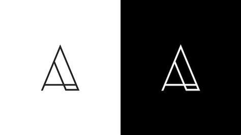 Premium Vector Letter A Monogram Geometric Shape Style Template Monogram Initial Design Vector
