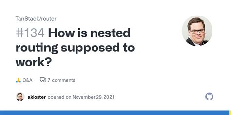 How Is Nested Routing Supposed To Work · Tanstack Router · Discussion 134 · Github