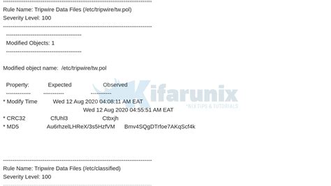 Install And Configure Tripwire Security Monitoring Tool On Centos 8