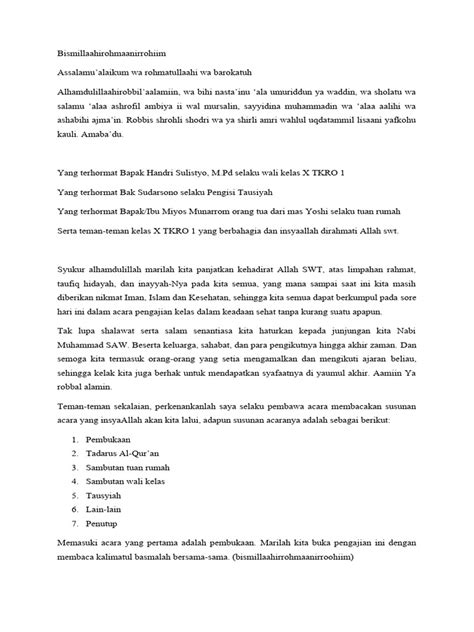 Draft Mc Pengajian Kelas Pdf