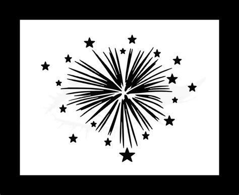 Firecracker Reusable Stencil Many Sizes Etsy Stencils Reusable Etsy