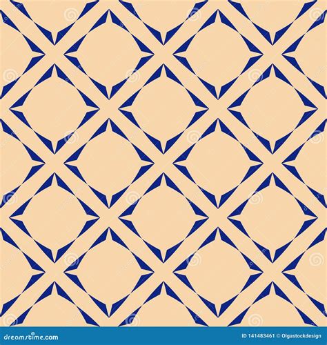 Vector Abstract Geometric Seamless Pattern With Diamonds Flowers Rhombuses Stock Vector