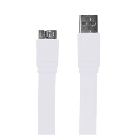 Flat Micro USB Charging Cable M White