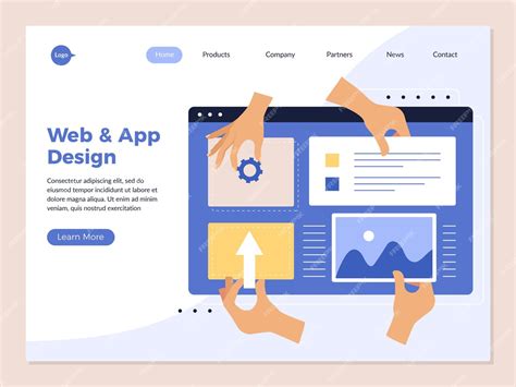 Premium Vector Hands App Programming Landing Design Studio Ui