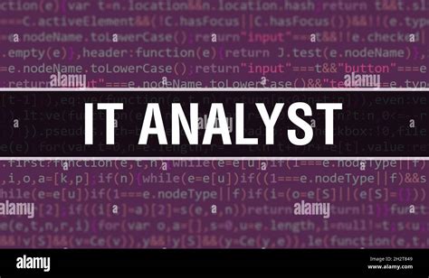 It Analyst With Binary Code Digital Technology Background Abstract Background With Program Code
