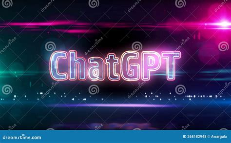 Chatgpt Neon Sign Abstract Concept 3d Illustration Stock Illustration Illustration Of Open