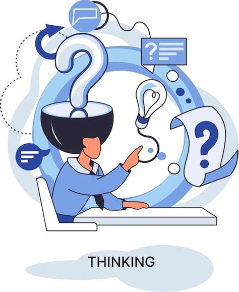 Premium Vector Problem Solving Metaphor Wondering Or Thinking Planning Or Pondering With