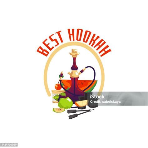 과일 석탄 및 집게가있는 물 담뱃대 플랫 스타일 벡터 일러스트 레이 션 1위에 대한 스톡 벡터 아트 및 기타 이미지 1위 검은색 과일 Istock