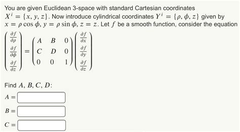 solved 2 you are given euclidean 3 space with standard