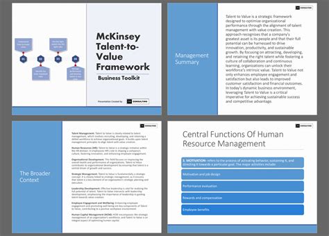 Mckinsey Talent To Value Framework Ppt Slide Deck
