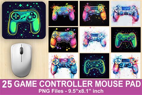 Game Controller Mouse Pad Bundle Graphic By Svg Print Design · Creative Fabrica