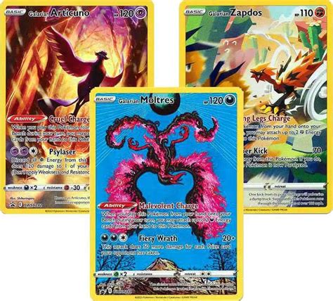 Pokemon Sword Shield Promo Galarian Legendary Birds Ultra Rare Set Of 3