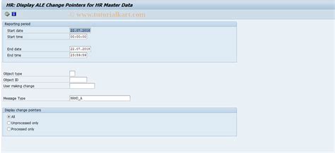 RE RHALECPS SAP Tcode HR Display ALE Change Pointers