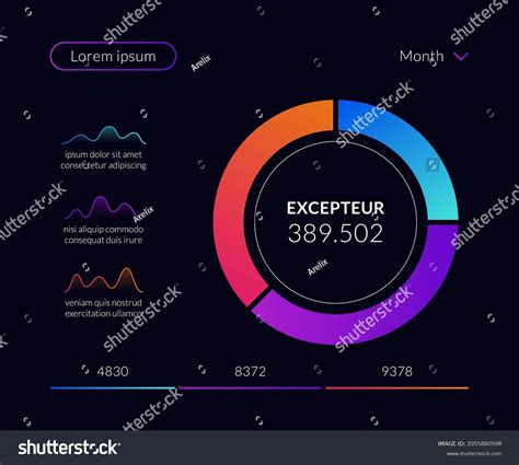 Dashboard Infographic User Interface Data Visualization Stock Vector Royalty Free 2055880598