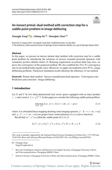 An Inexact Primal Dual Method With Correction Step For A Saddle Point