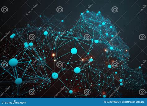 Abstract Background Of Interconnected Dots Stock Illustration Illustration Of Artificial