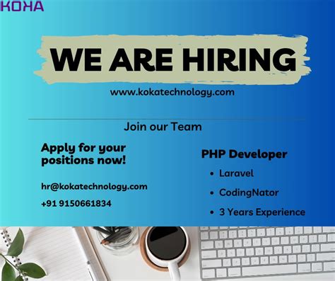 Koka Software Technology On Linkedin Hiring Phpdeveloper Laravel