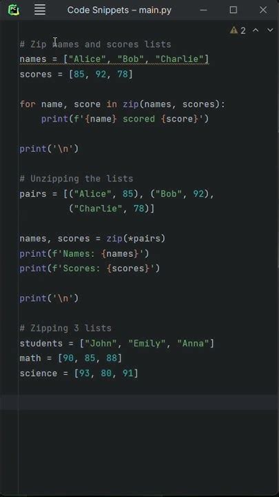 Master Pythons Zip Function With Cool Examples 60 Seconds Code
