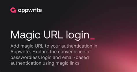 Magic Url Login Docs Appwrite