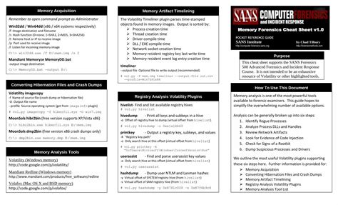pdf memory forensics cheat sheet v1 dokumen tips