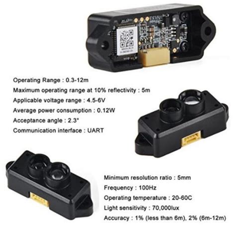 LiDAR Distance Sensor Tfmini S M For Drones UAV Robots IoT ITS Level Sensing Oz Robotics