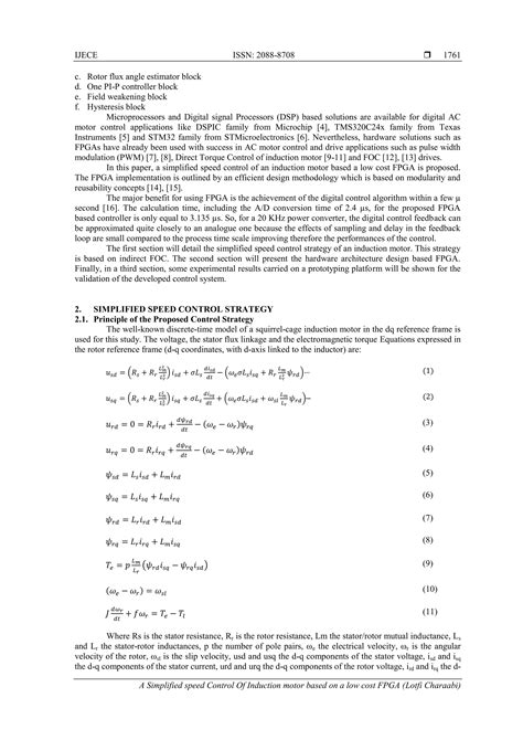 A Simplified Speed Control Of Induction Motor Based On A Low Cost Fpga