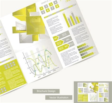 Hackathon Blue And Yellow Brochure Template Vector Image
