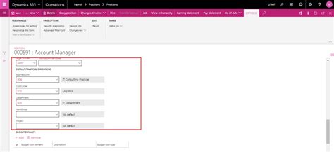 Dynamic Finance And Operations Create Position In Dynamics AX