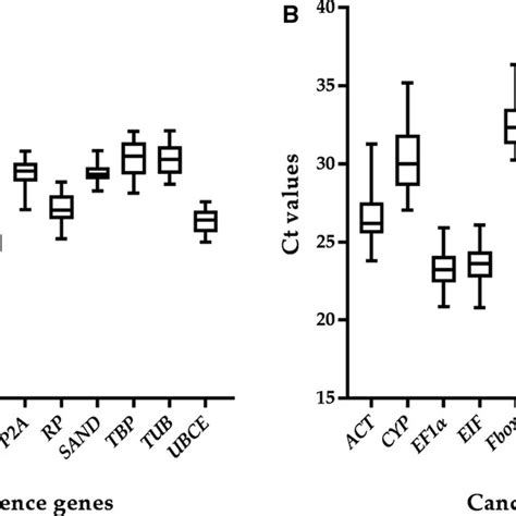 Rt‐qpcr Ct Values Of The Candidate Reference Genes A Candidate Download Scientific Diagram