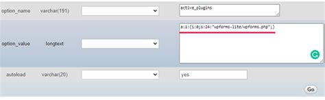 how to enable activate wordpress plugins from the database