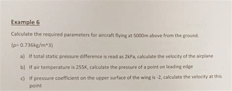 Solved Example Calculate The Required Parameters For Chegg