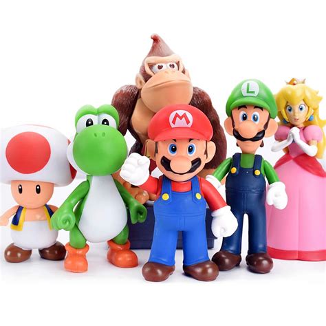 Buy Bsnow Set Of 6 Super Mario Toys Mario And Luigi Figures Yoshi And Mario Bros Action Figures