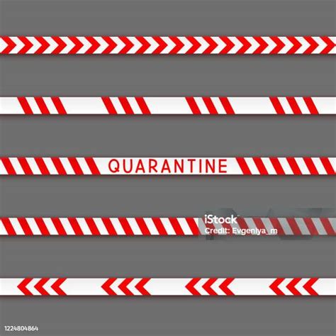 검역 코로나바이러스 설계를 위한 원활한 신호 테이프 테두리 세트 빨강에 대한 스톡 벡터 아트 및 기타 이미지 빨강 저지선 테이프 흰색 Istock