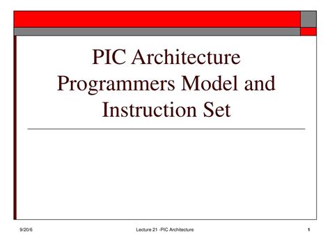 Ppt Pic Architecture Programmers Model And Instruction Set Powerpoint