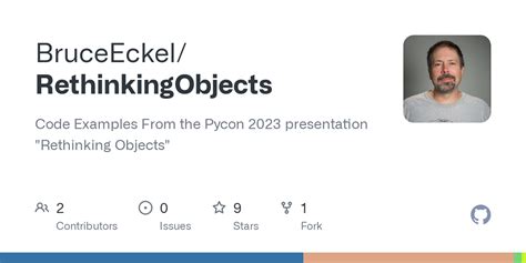 Github Bruceeckel Rethinkingobjects Code Examples From The Pycon Presentation