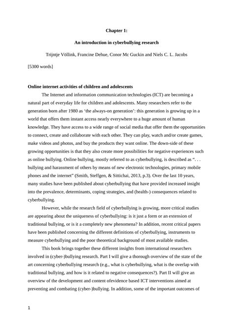 Research Paper Bullying