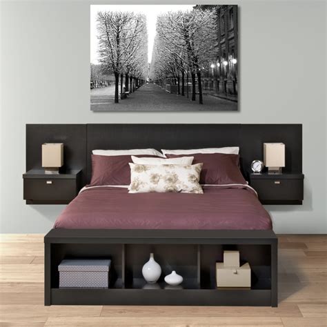 Headboards With Built In Nightstands Designer Picks Foter