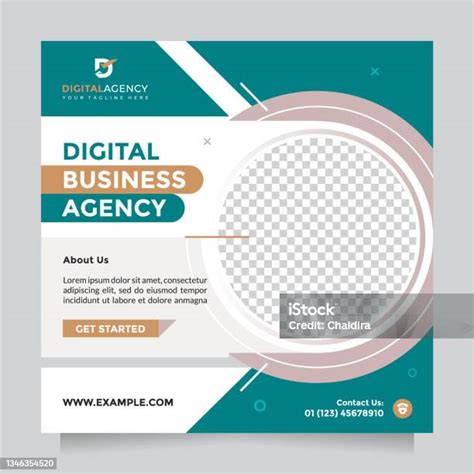 편집 가능한 게시물 템플릿 소셜 미디어 배너 프로모션 클린 블루 컬러와 기업 광고를위한 다목적 디지털 비즈니스 마케팅 에이전시 0명에 대한 스톡 벡터 아트 및 기타 이미지