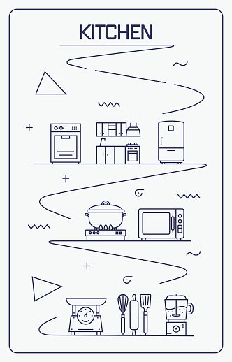 주방 인포그래픽 디자인은 편집 가능하며 색상을 변경할 수 있습니다 흰색 배경의 경로를 따르는 준비되고 세련된 디자인 아이콘 가정 주방에 대한 스톡 벡터 아트 및 기타 이미지