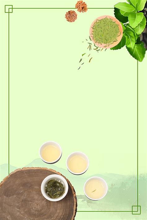 茶楼绿色背景图片 茶楼绿色背景素材图片 千库网