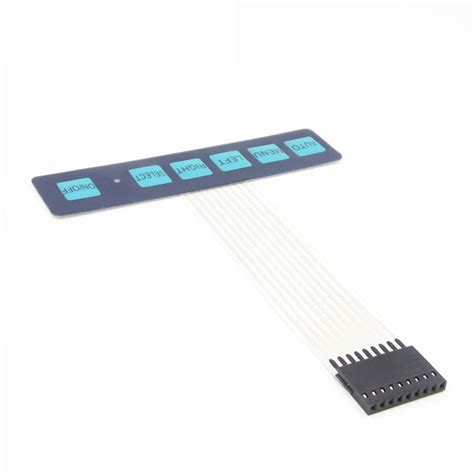 6 key membrane switch keypad matrix with led arduino raspberry pi nodemcu iot nvidia lora