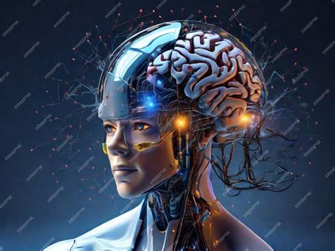 Premium Photo Artificial Intelligence Brain A Human Brain With Ai Brain Ai Human Brain Images