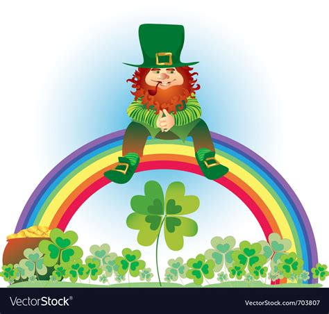 Leprechaun Rainbow Clipart