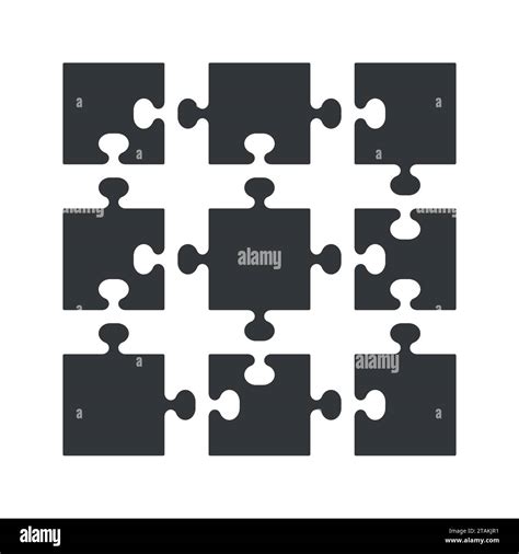 Parts Of Puzzles Flat In White Background Jigsaw Vector Illustration Stock Vector Image And Art