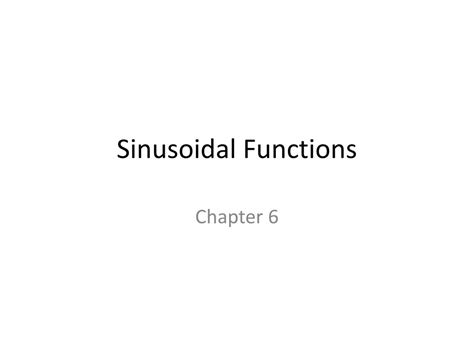 PPT Sinusoidal Functions PowerPoint Presentation Free Download ID