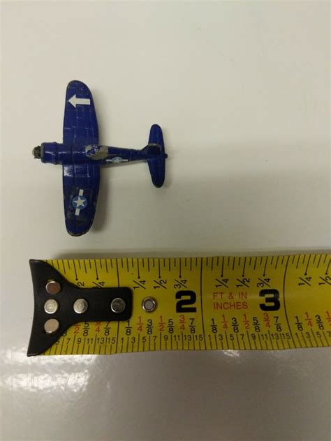 Tootsietoy Airplane F4 U Corsair Jet Blue Made In China 2 1 4 Wide Ebay