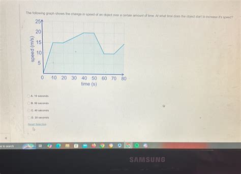 The Following Graph Shows The Change In Speed StudyX