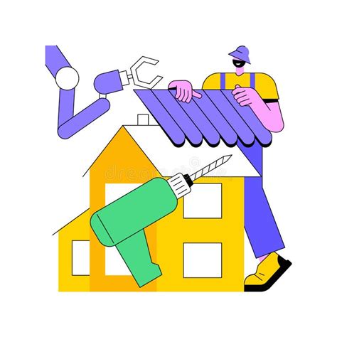 Automated Construction Equipment Abstract Concept Vector Illustration