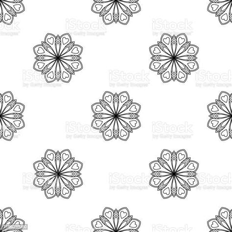 장식 만다라와 판타지 원활한 패턴 추상 라운드 낙서 꽃 배경입니다 꽃 기하학적 원입니다 벡터 그림입니다 기하 도형에 대한 스톡